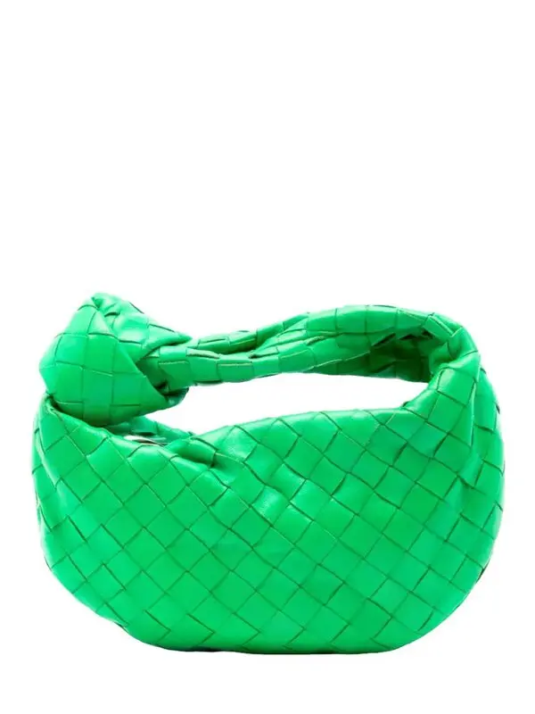 Bottega Veneta Mini Nappa Intrecciato Jodie Hobo Bag - Green
