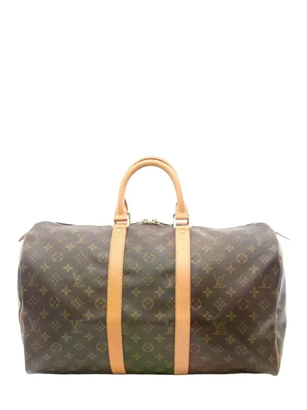 LOUIS VUITTON 2000 Monogram Keepall 45 Travel Bag - Brown