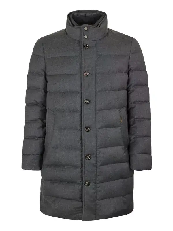 MOORER Button Padded Coat - Grey