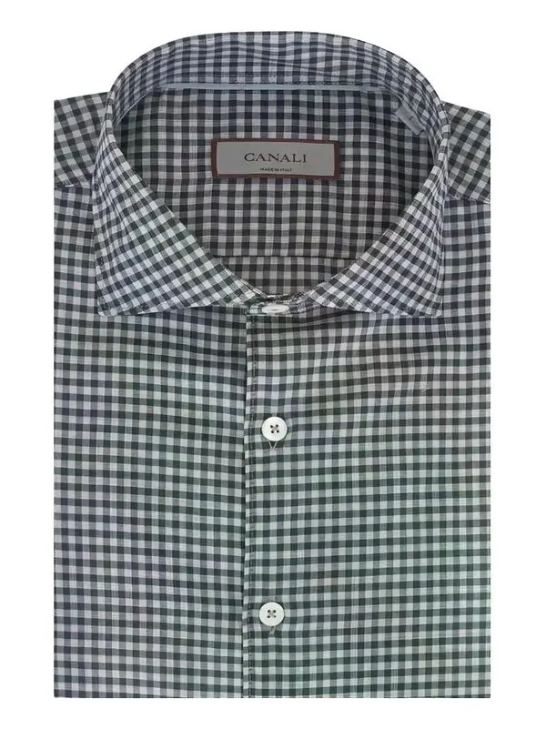 Canali Gingham-check Shirt - Green