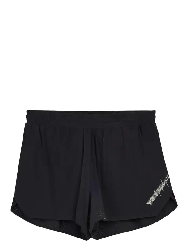 Y3 Signature Print Shorts - Black