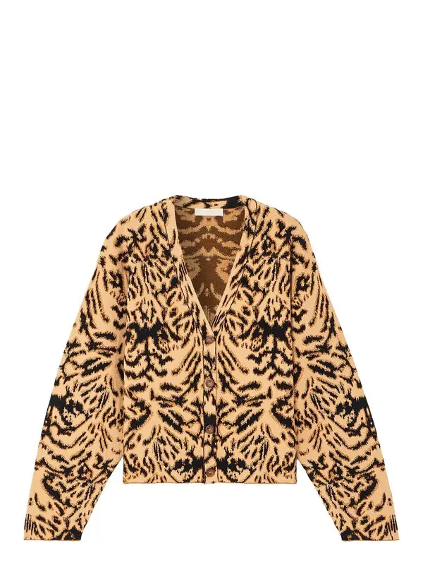 Ulla Johnson Payton Jacquard Knit Cardigan - Bengal
