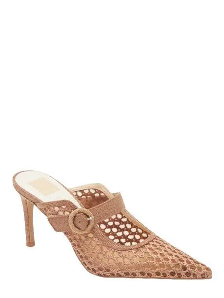 Dolce Vita Keekee Pointed Toe Pump - Saddle Woven Raffia