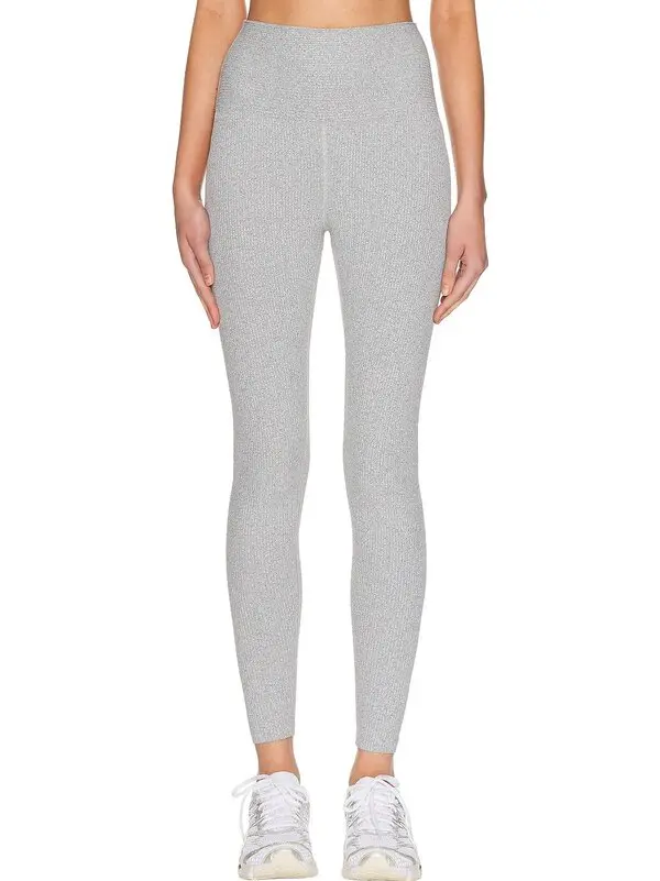 Year Of Ours Ribbed Classic Legging In Grey - Heather Grey