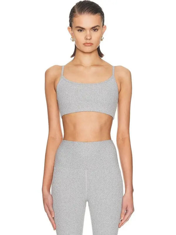Year Of Ours Ribbed Bralette In Grey - Heather Grey