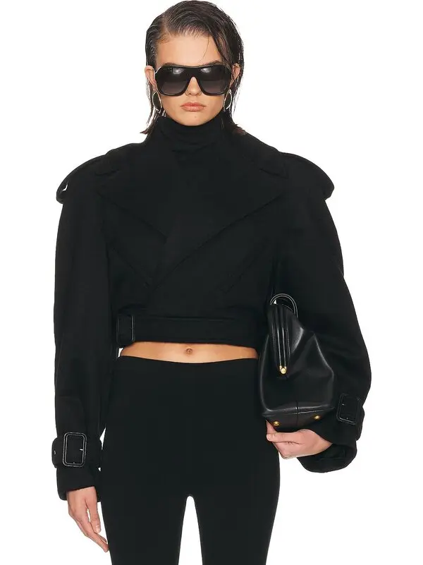 Wardrobe.NYC Evening Trench Jacket - Black