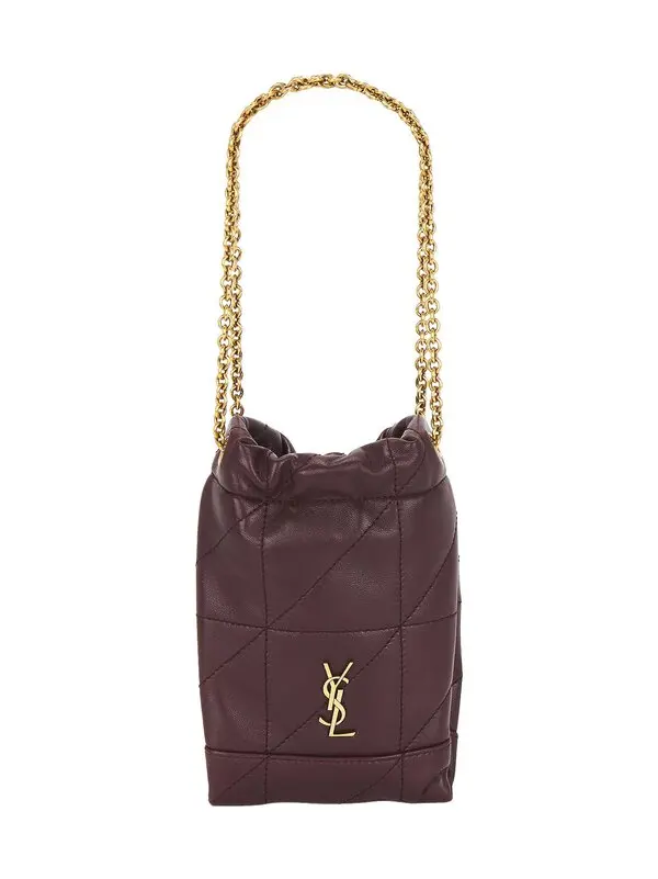 Saint Laurent Mini Jamie Pochon Bag - Hot Wine