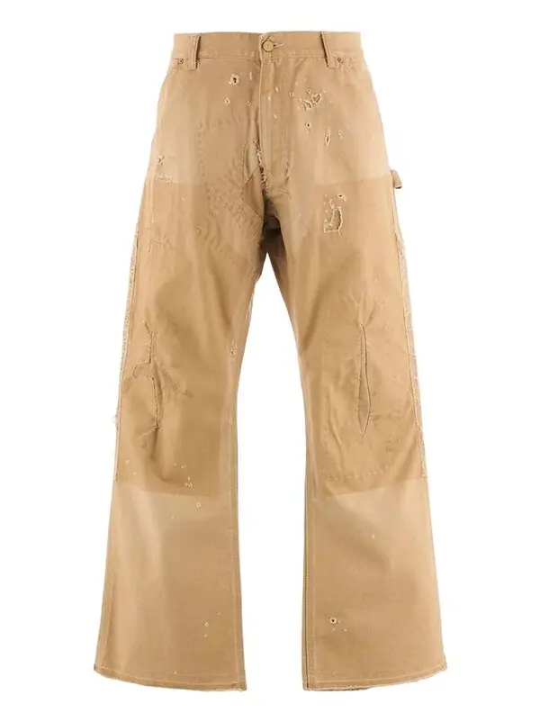 SAINT MXXXXXX Double Knee Duck Pants - Beige
