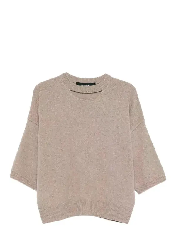 Federica Tosi Short-sleeve Sweater - Neutrals
