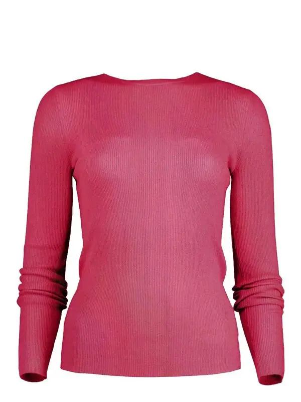 Michael Kors Hutton Ribbed Long-sleeve T-shirt - Pink