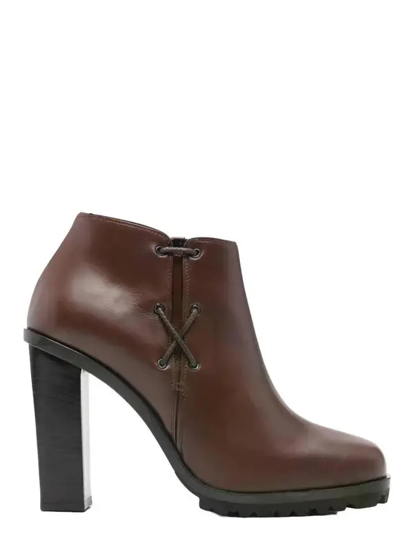 Max Mara Braiday Criss-cross Heeled Boots - Brown