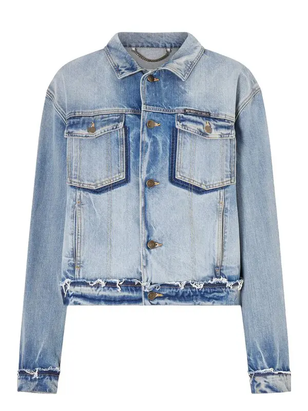 MAISON MARGIELA Distressed Denim Trucker Jacket - Blue