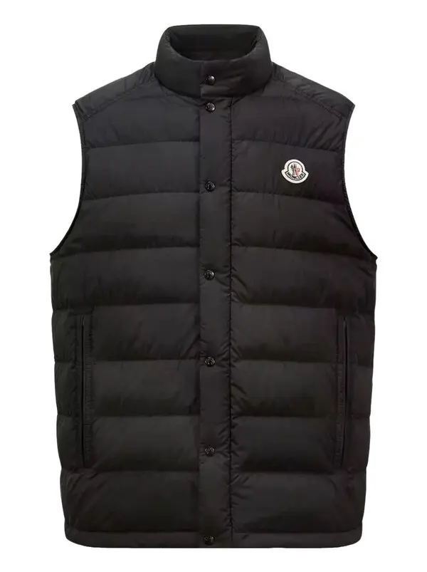Moncler Button-up Padded Gilet - Black