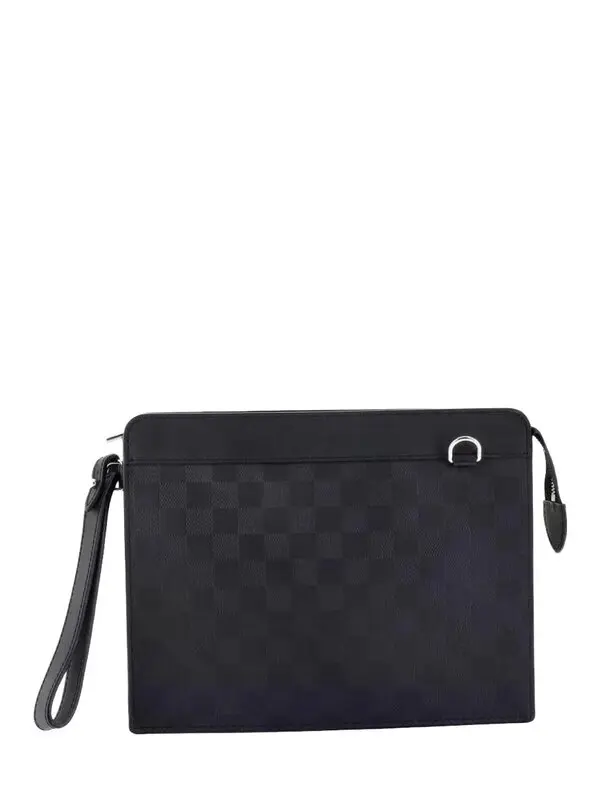 LOUIS VUITTON Damier Infini Leather Pouch - Black