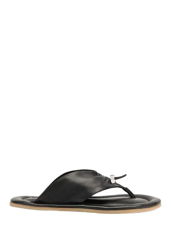 By Far Dashiel Leather Sandals - Black