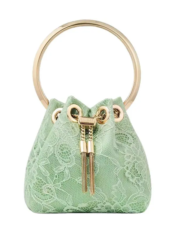JIMMY CHOO Bon Bon Mini Bag With Lace Handle - Green