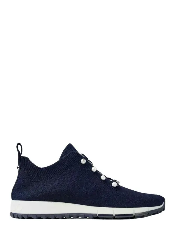 JIMMY CHOO Veles Pearl-embellished Sneakers - Blue