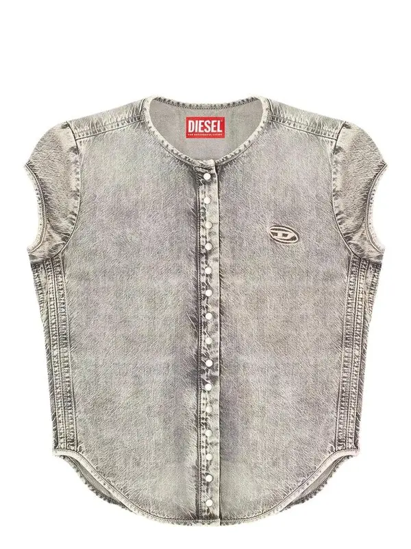 DIESEL® Buttoned Denim Shirt - Grey