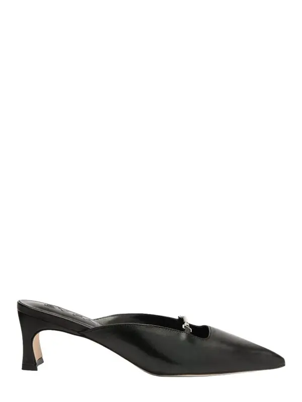 By Far Leda Square-toe Mules - Black