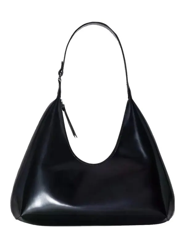 By Far Leather Amber Shoulder Bag - Black