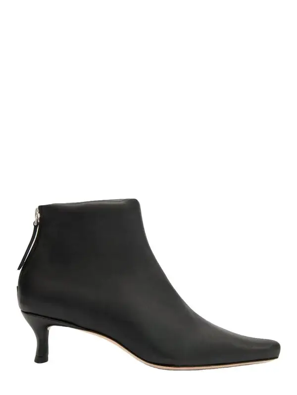 By Far Kitten Stevie 22 Seam Zip Leather Ankle Boots - Black
