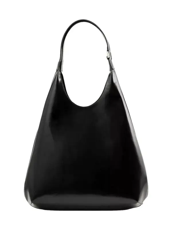 By Far Amber Folio Patent Leather Shoulder Bag - Black