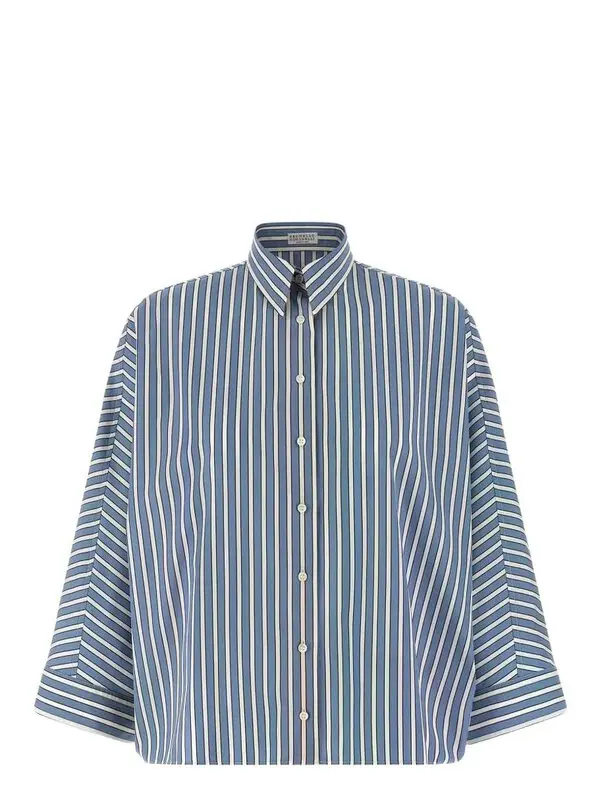 Brunello Cucinelli Striped Shirt - Blue