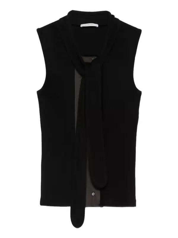 LEMAIRE Asymmetrical Fitted Top - Black