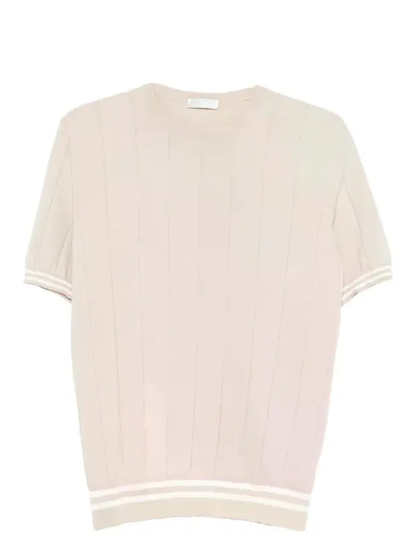 PANICALE Ribbed Striped T-shirt - Neutrals