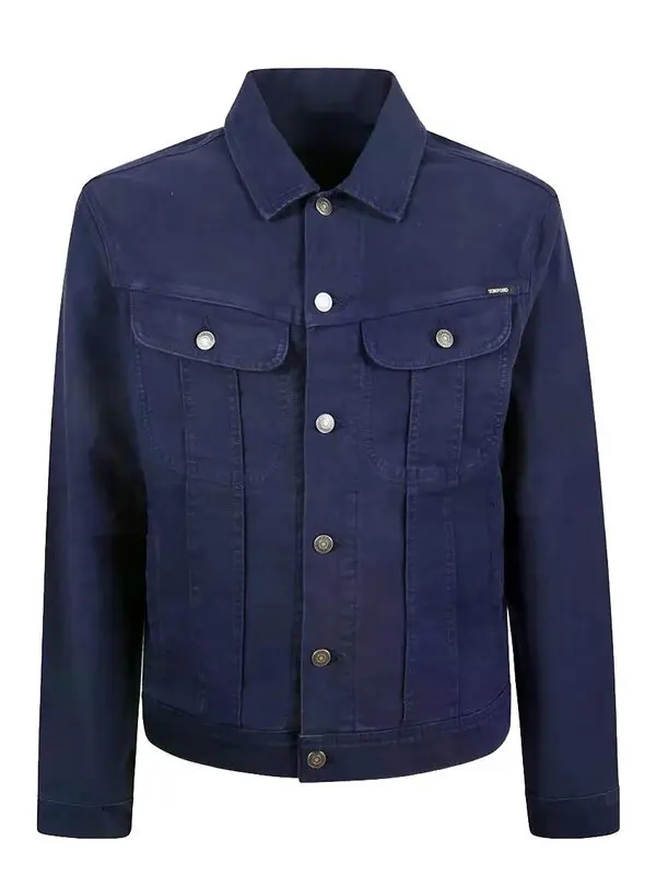 TOM FORD Buttoned Denim Jacket - Blue