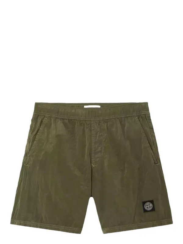 Stone Island Logo-patch Swim Shorts - Green