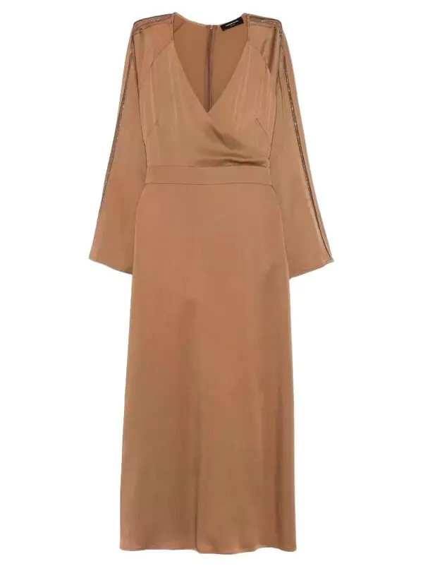 Fabiana Filippi V-neck Embellished Maxi Dress - Brown