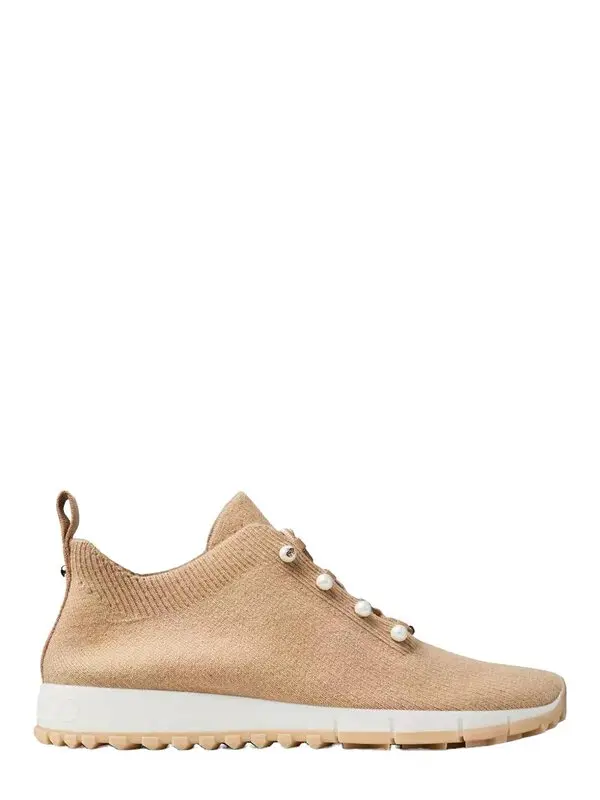 JIMMY CHOO Veles Pearl Lace-up Sneakers - Neutrals