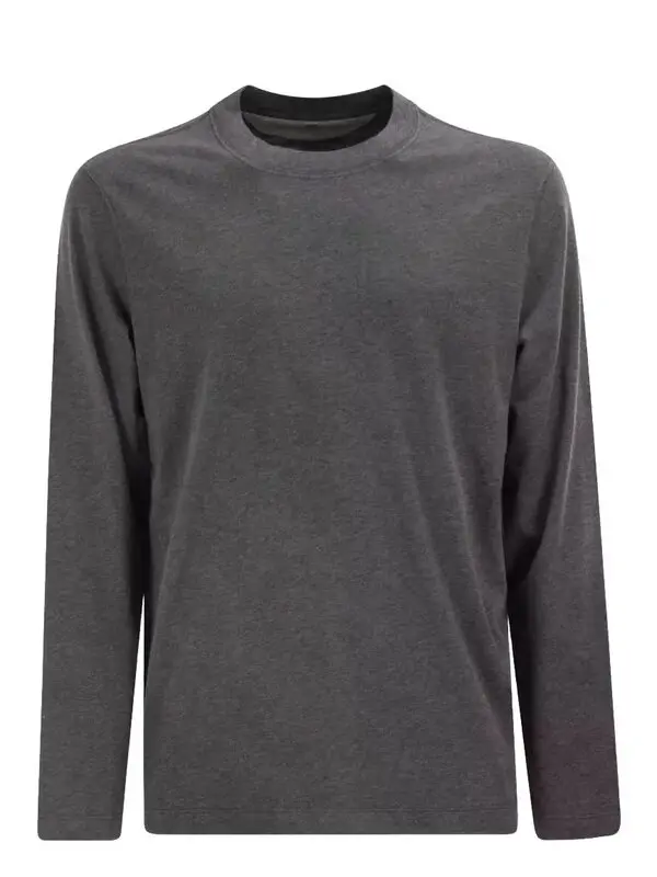 Brunello Cucinelli Long-sleeves Crew-neck T-shirt - Grey