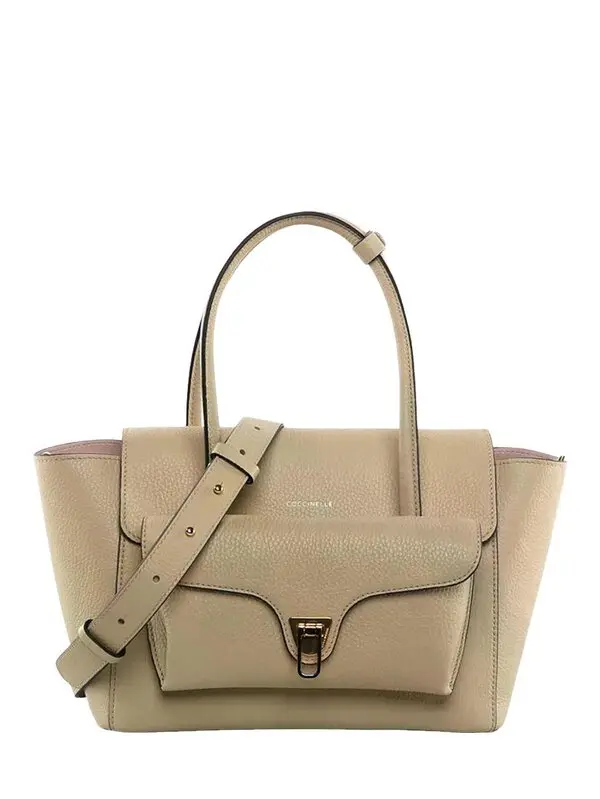 COCCINELLE Leather Tote Bag - Neutrals