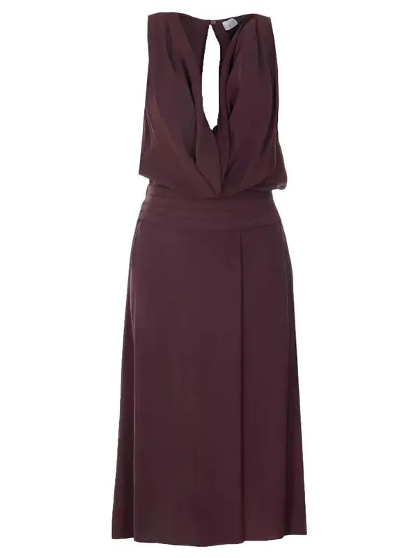 Elisabetta Franchi Cutout Midi Dress - Purple
