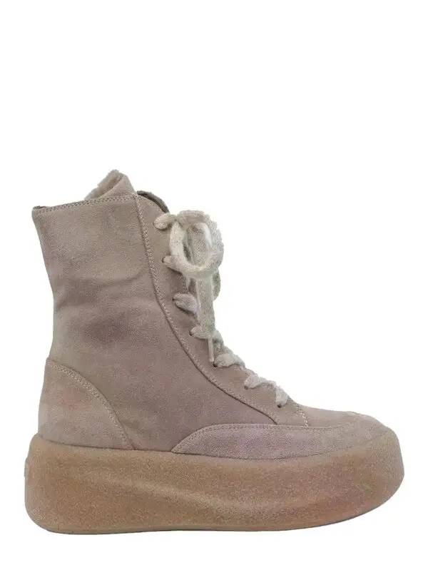 VIC MATIE Round-toe Lace-up Boots - Neutrals