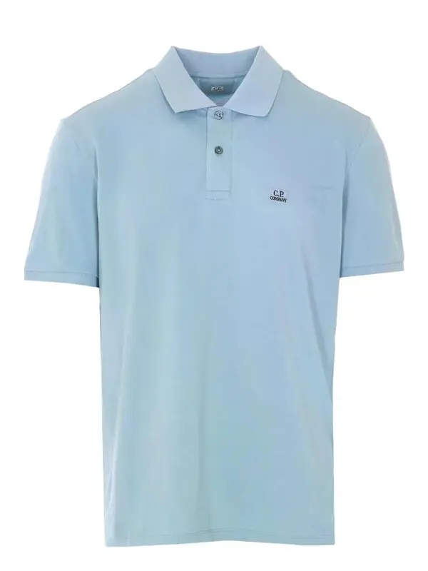 C.P. COMPANY Logo-detail Polo Shirt - Blue