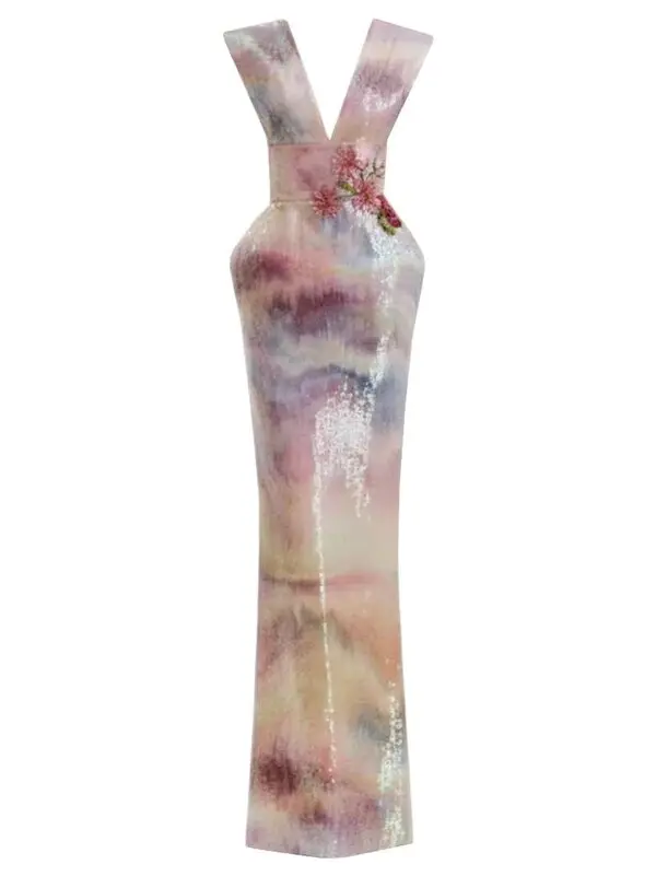 GEMY MAALOUF Sequin-embellished Gown - Pink