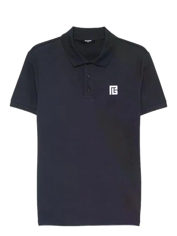 Balmain Logo Polo Shirt - Blue
