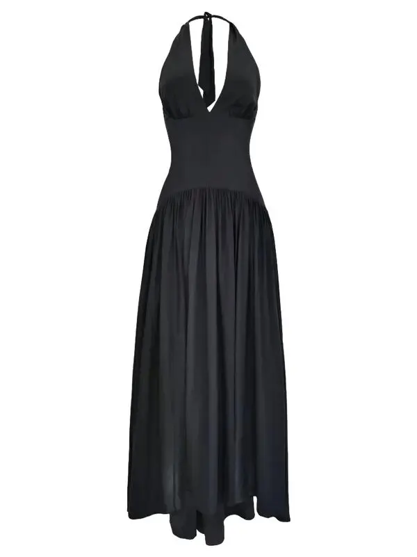 Azeeza Zsa Zsa Cdc Halterneck Gown - Black