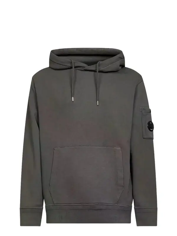 C.P. COMPANY Adjustable Drawstring Pocket Hoodie - Grey