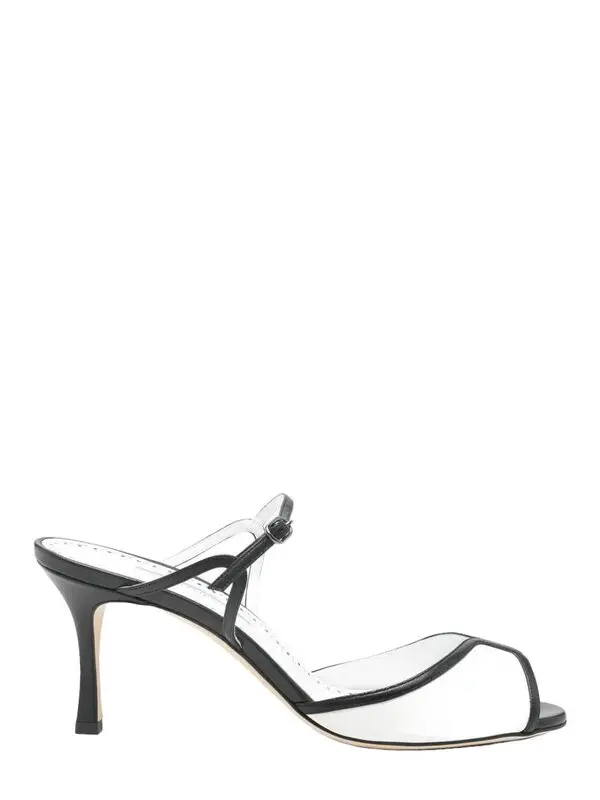Manolo Blahnik Versari Leather Sandals - White