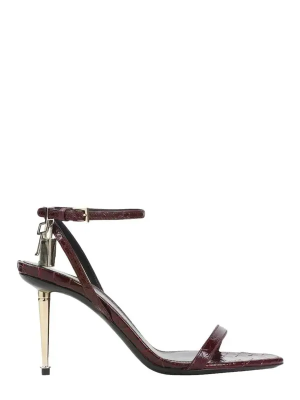 TOM FORD Padlock-detail Stiletto-heel Sandals - Red