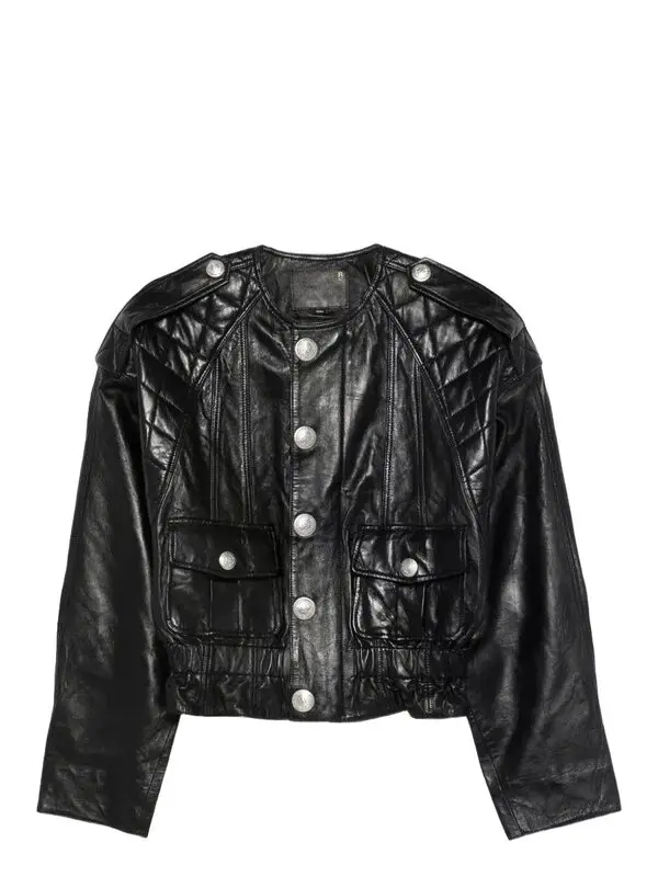 R13 Quilted Leather Jacket - Black