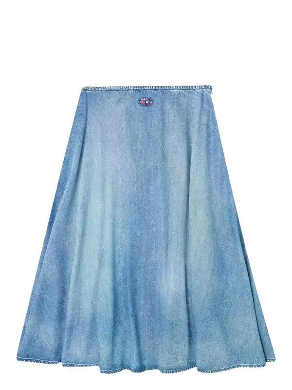 DIESEL A-line Midi Skirt - Blue