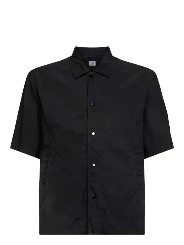 C.P. COMPANY Short Sleeve Lens Shirt - Black