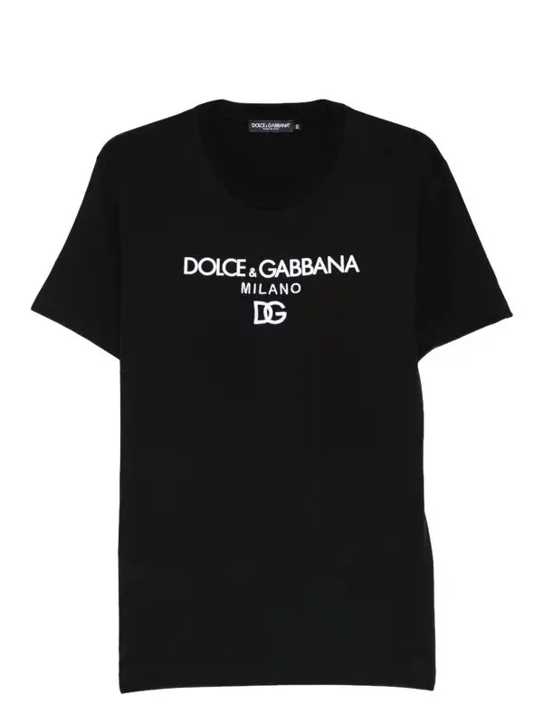 Dolce & Gabbana Logo-embroidered T-shirt - Black