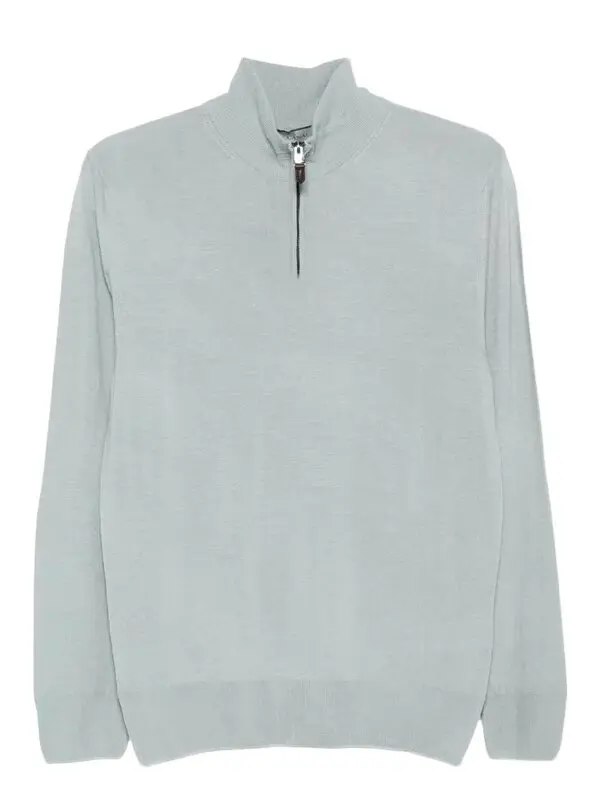 Canali Half-zip Sweater - Blue