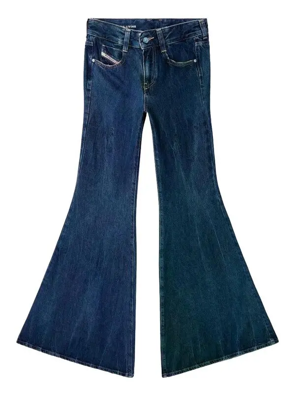 DIESEL 1970 D-bleess 09n61 Flared Low-waist Jeans - Blue